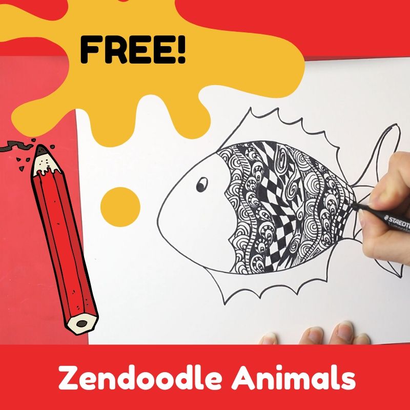 Zendoodle Animal Art Course (guide age 7-11) – Engage