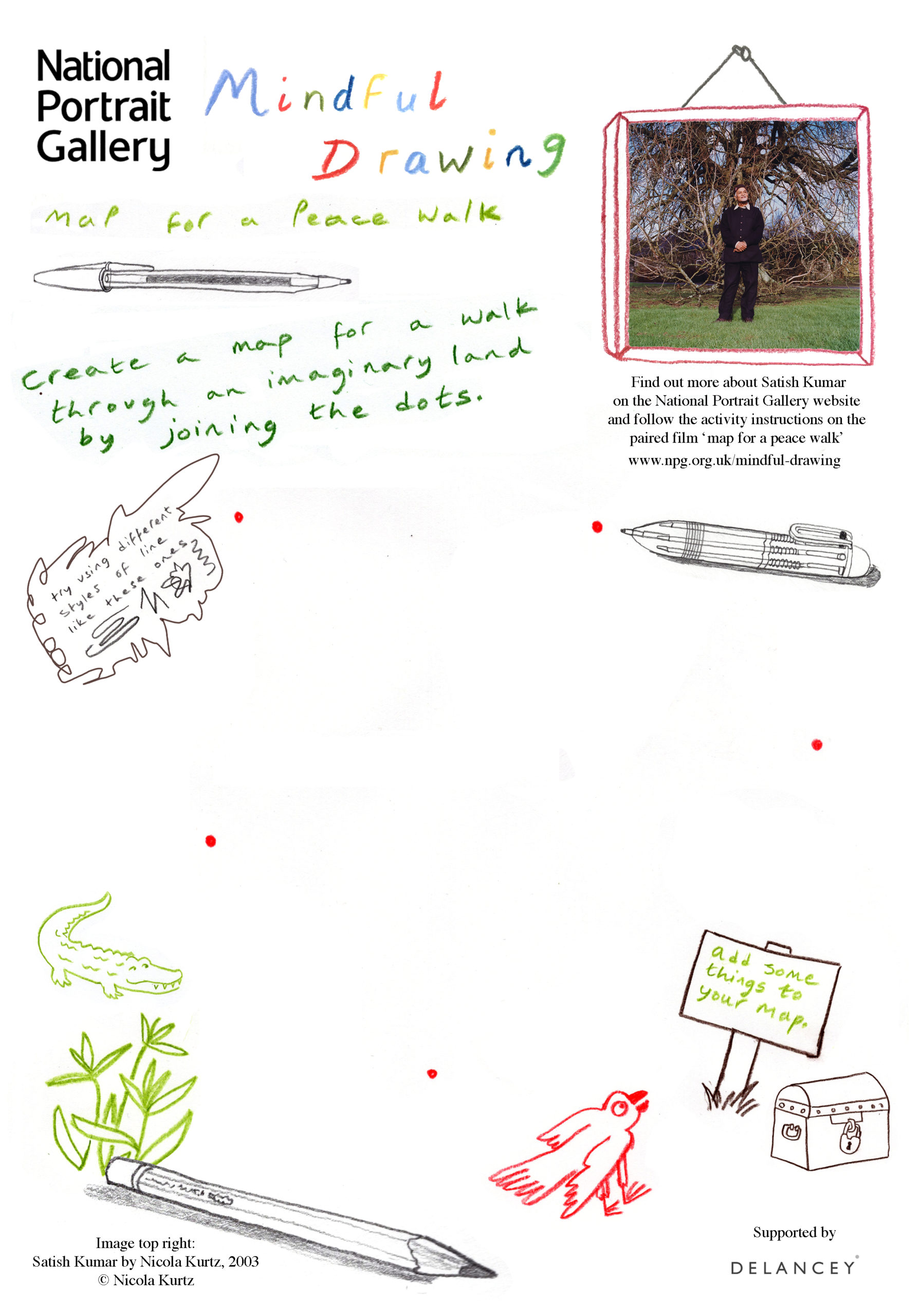 Mindful Drawing digital resource, National Portrait Gallery – Engage